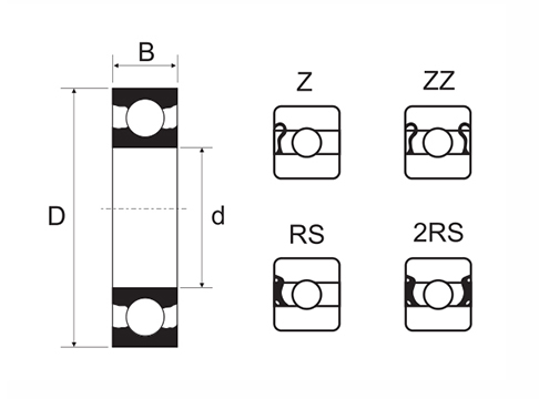 SS-MR-148-W3.5 Miniature Deep Groove Ball Bearings SS-MR (Stainless ...