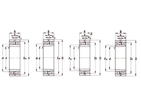 N209-E Cylindrical Roller Bearings - FIJ BEARINGS
